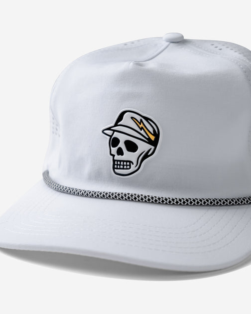Skull Caddie Performance Rope Hat - White | Devereux